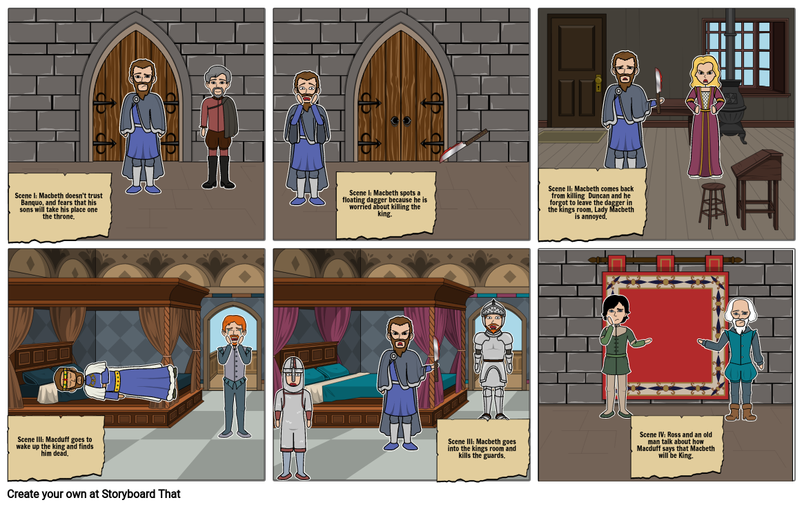 Comic Strip Macbeth Act 2 Storyboard O 735ec230