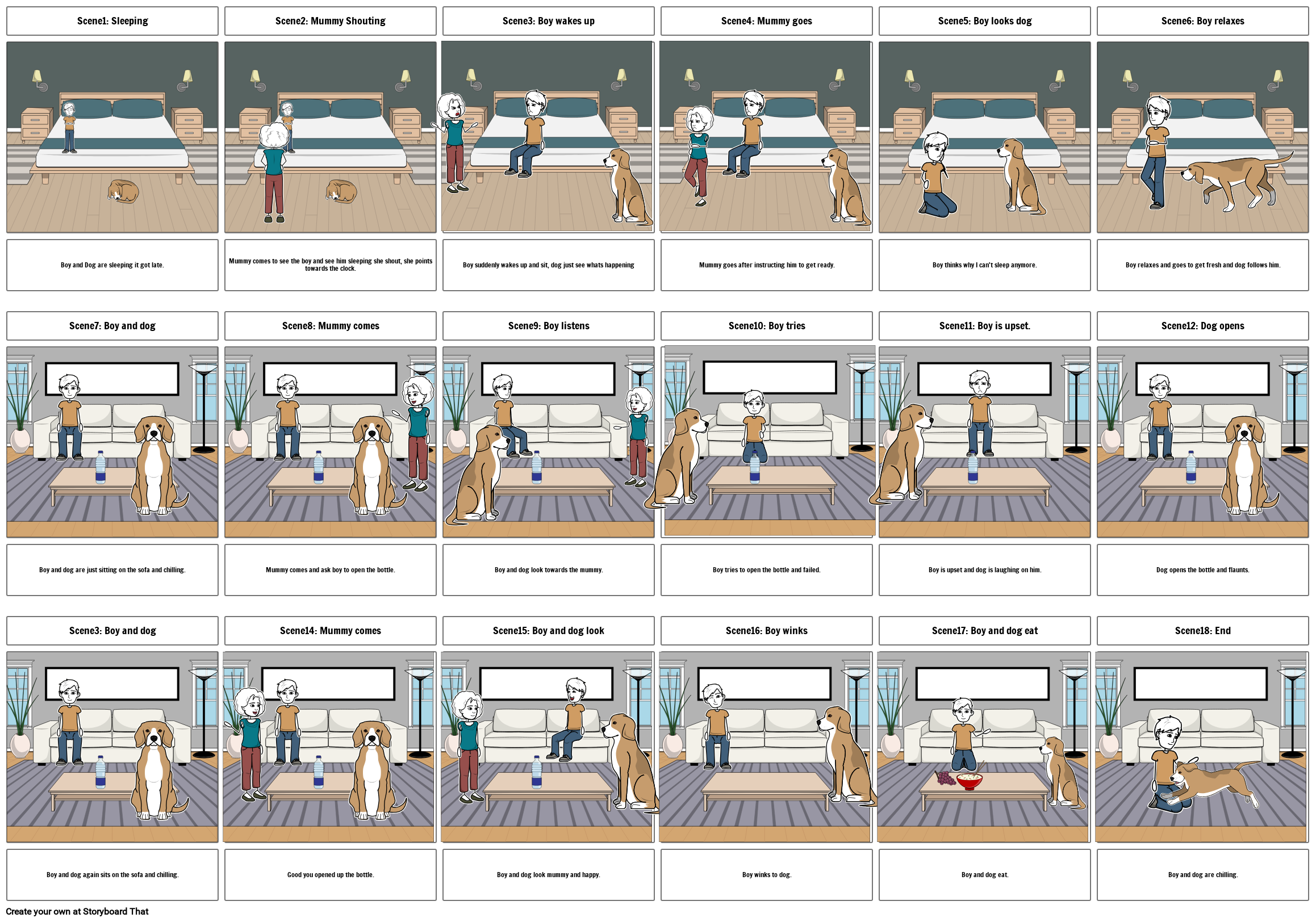 boy and dog Storyboard by 74127548