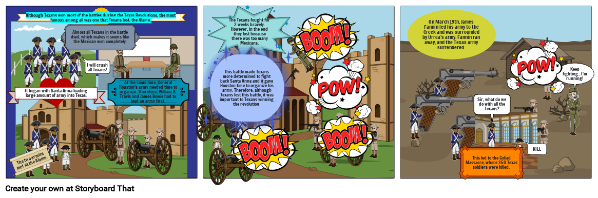 Texas Revolution Storyboard por 74639172