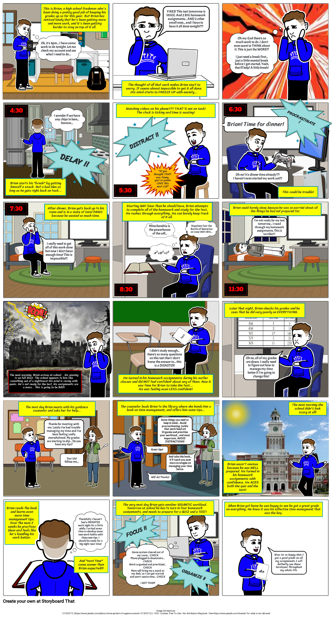 ELA Original Comic Project Storyboard by 7554c97a