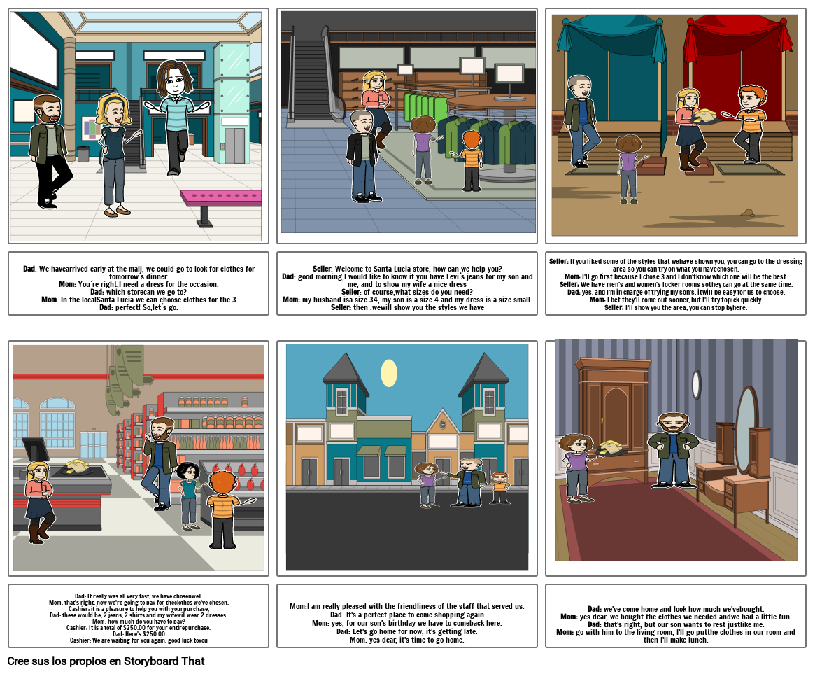 shop day Storyboard por 759f391d