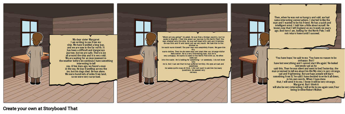 The First Letter From Frankenstein Storyboard By 7613d8b8