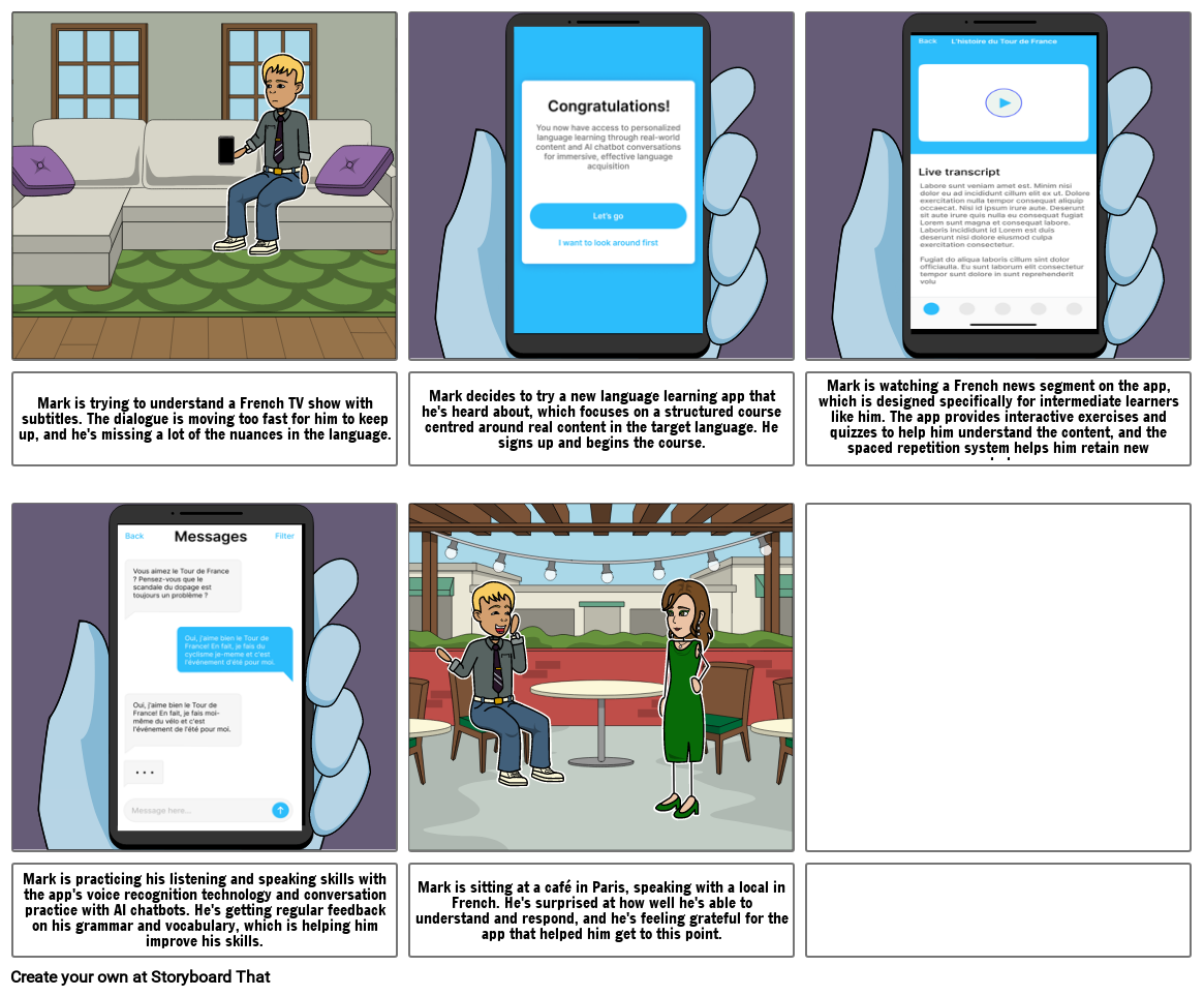Mark - Language Learning Storyboard by 76811aec