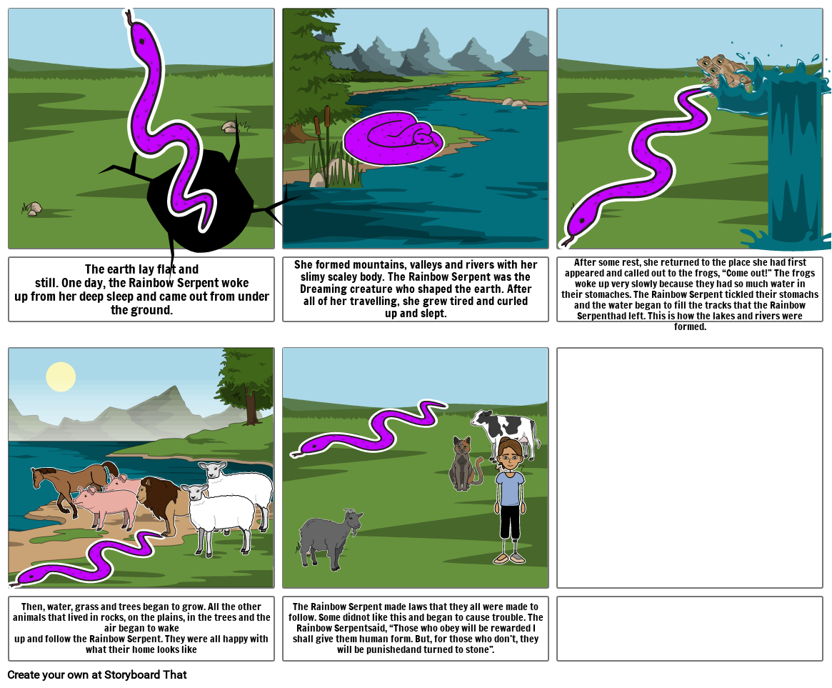 the rainbow serpeant Storyboard by 7687620d