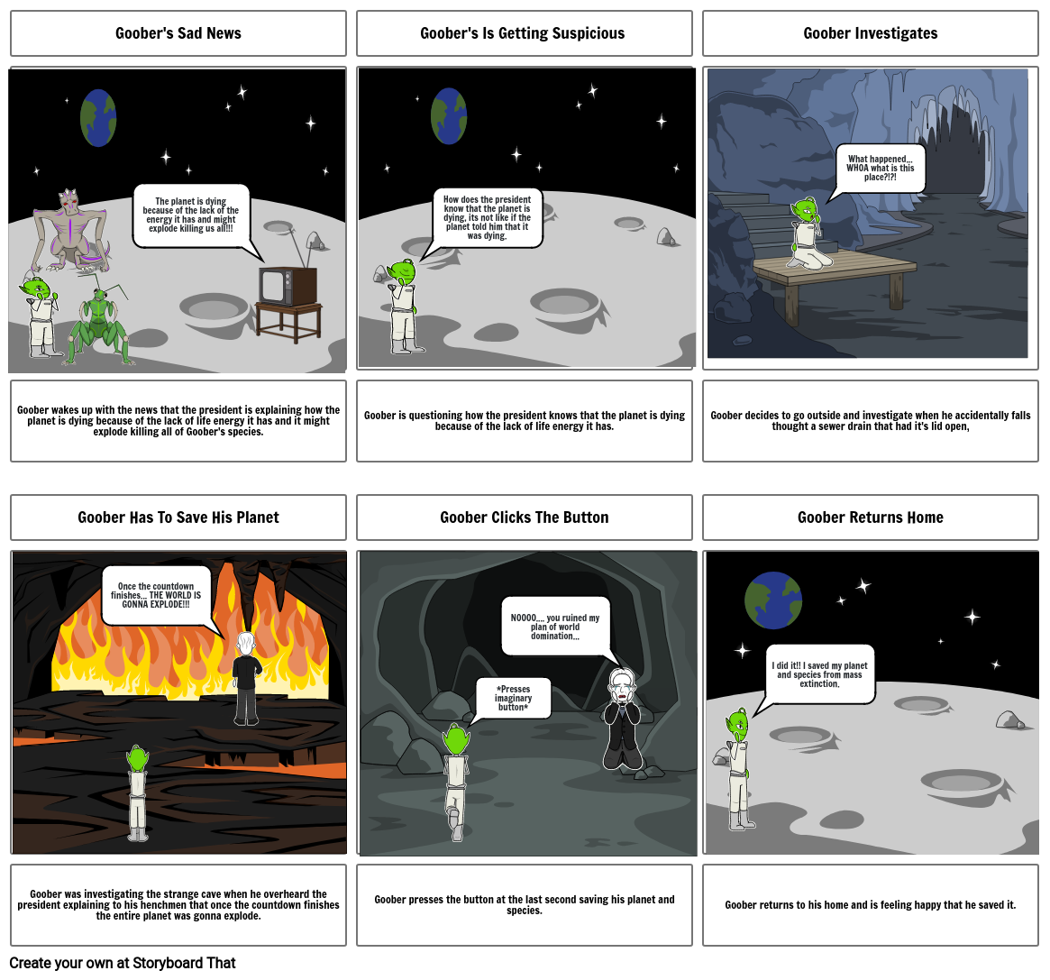 Goober's Extinction Storyboard por 76fd682c