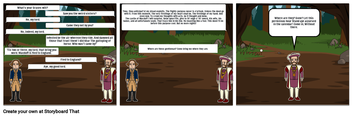 Macbeth act4 scene 1 part 1 Storyboard by 7756593e