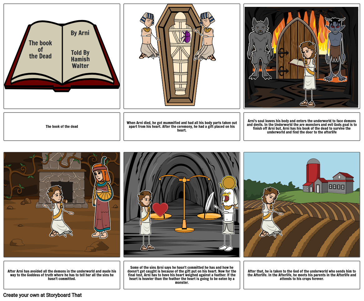 Arni and the Book of the Dead Storyboard por 77ad8669