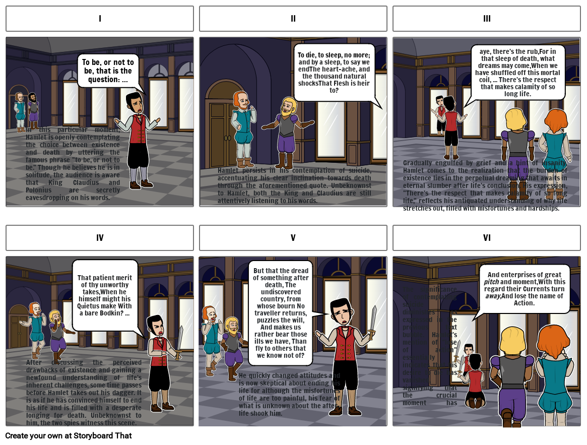 Hamlet soliloquy Storyboard por 77bc28a1