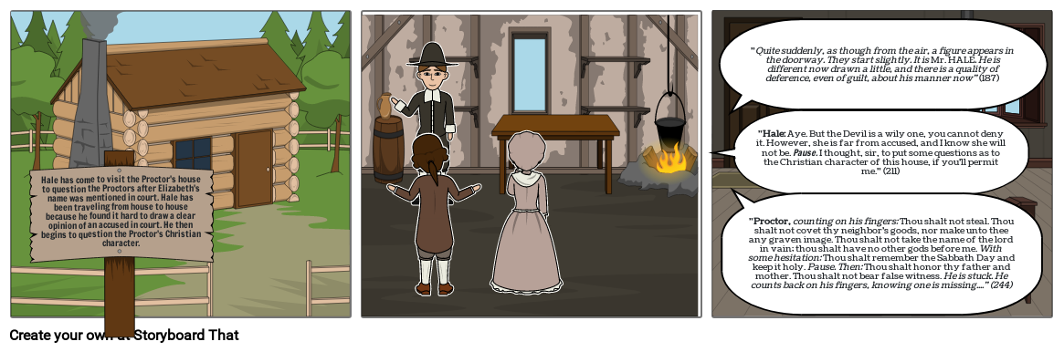 The Crucible Act 2 Storyboard Storyboard by 780a5123