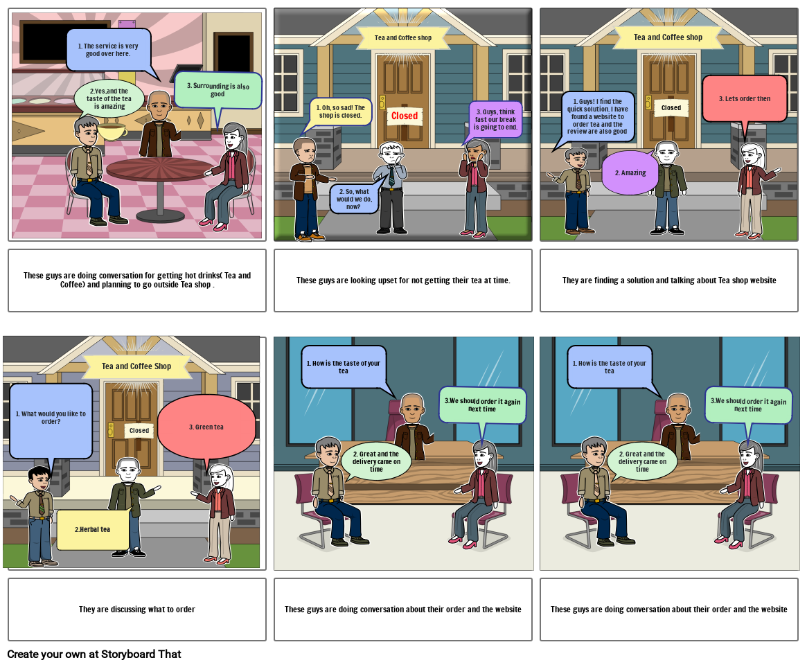 Tea shop Storyboard por 7821bd14