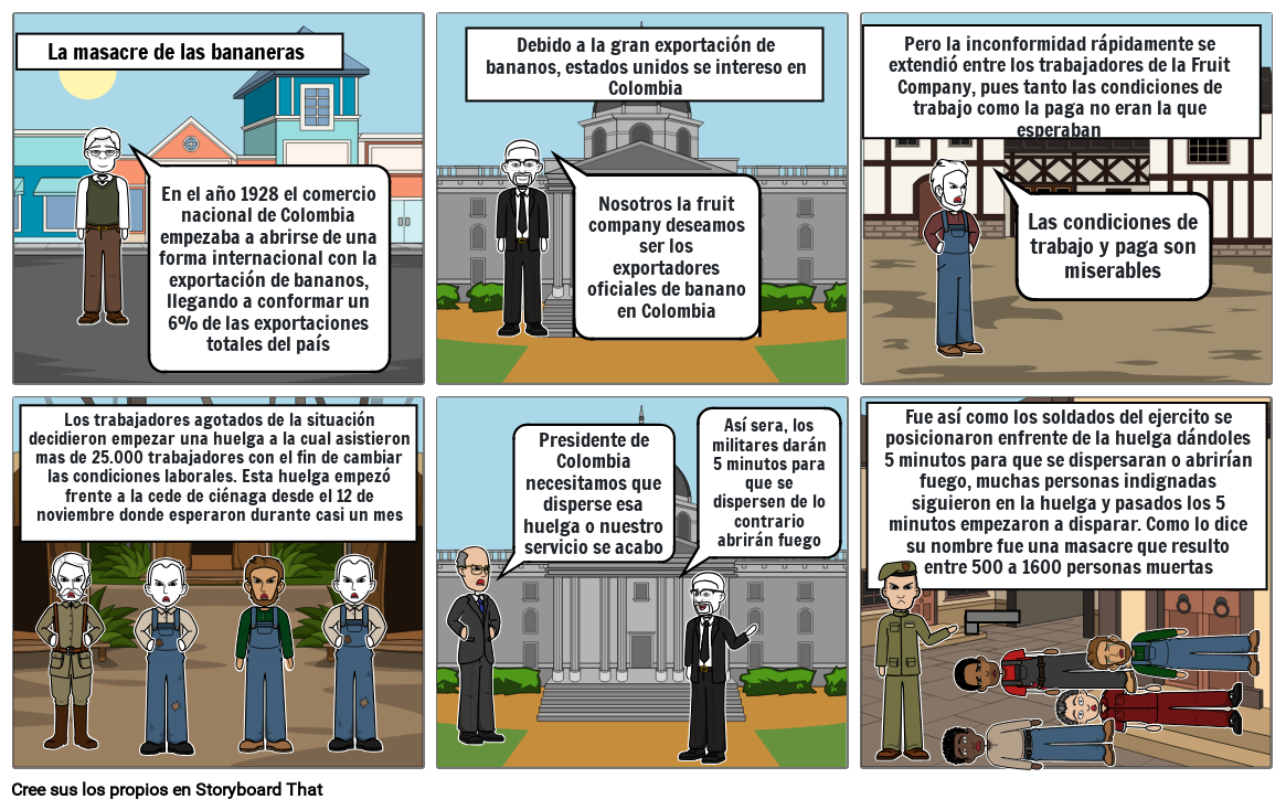 la masacre de las bananeras Storyboard por 785af4fd