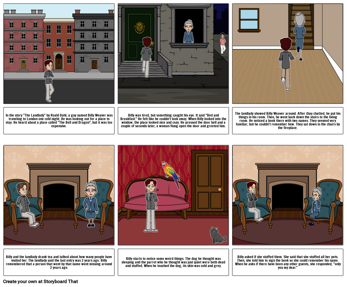The Landlady Storyboard Storyboard por 787edb47