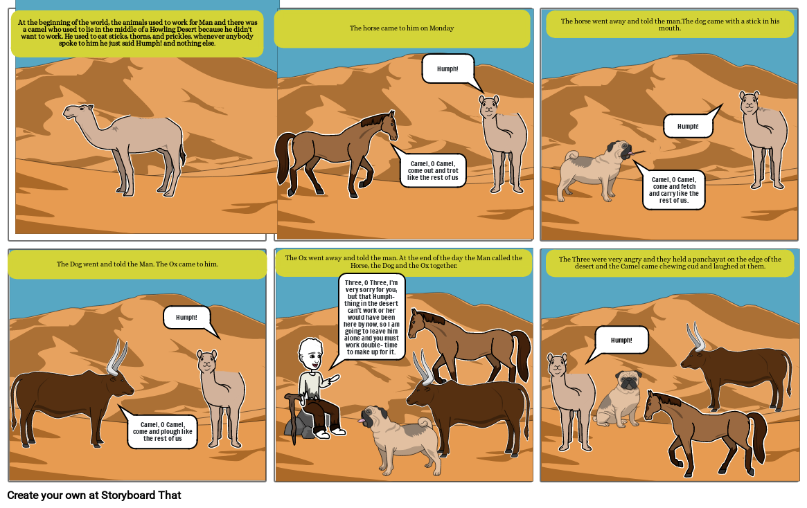 how the camel got his hump Storyboard por 78dad395