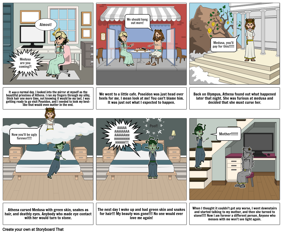The story of Medusa Storyboard by 78df06a7