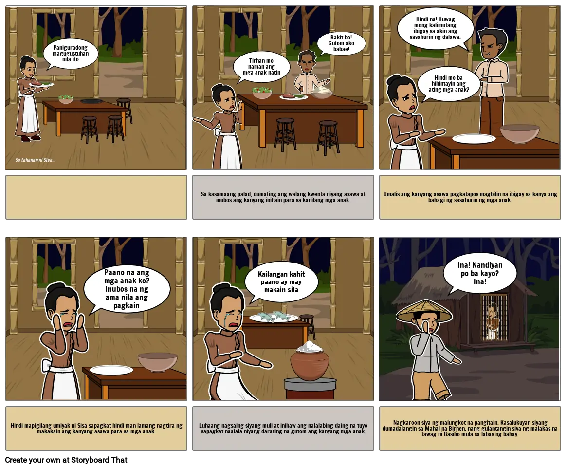 KABANATA XVI SI SISA Storyboard by 79e9cf9c