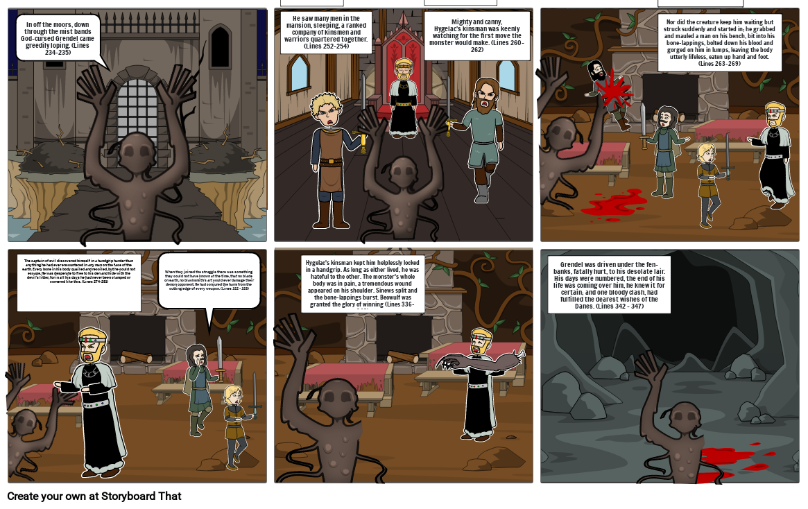 Beowulf And Grendel Comic Strip