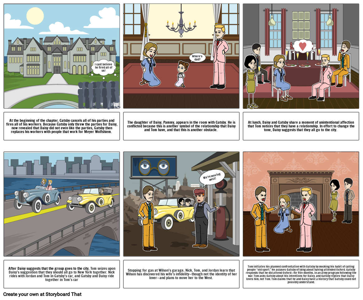 Great Gatsby Chapter 9 Storyboard By 7a8bbdc3 Great Gatsby Chapter 9 Storyboard By 7a8bbdc3