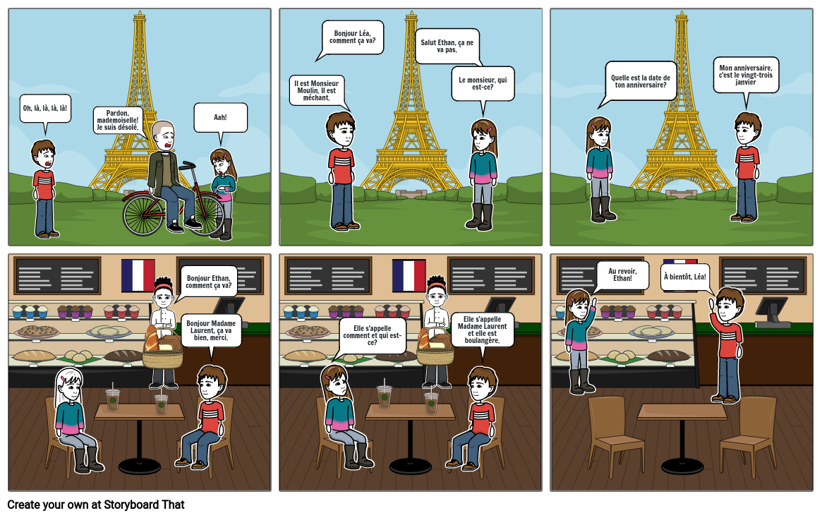 French Comic Task Storyboard by 7a976ef9