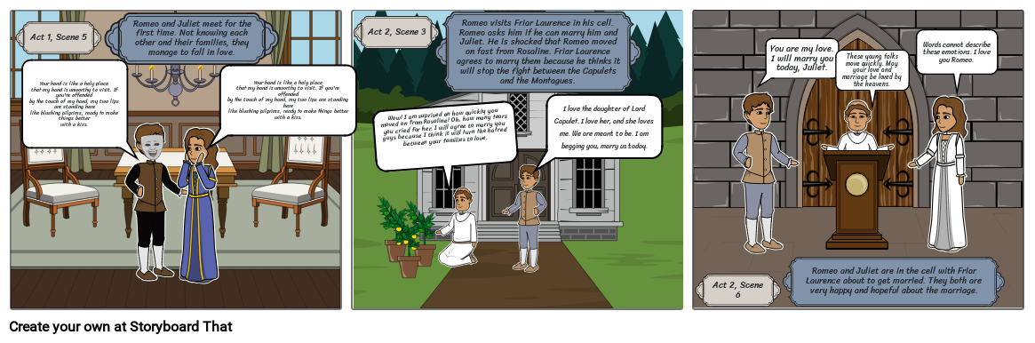 Romeo and Juliet Storyboard by 7ad8d883