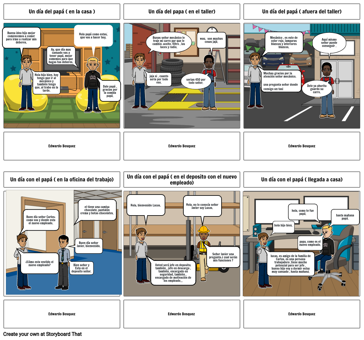 Un día del papá (Edwardo Bosquez) Storyboard por 7b396ae9