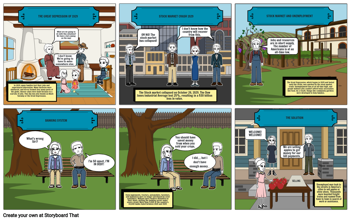 The Great Depression Storyboard por 7bcfa6de
