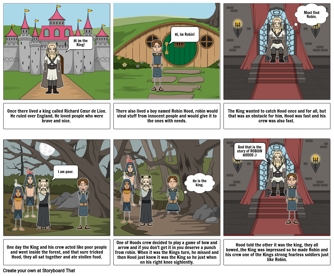 The story of robin hood. Storyboard por 7bdd06ce