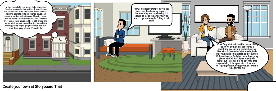 Family life cartoon Storyboard by 7c5fe3a0