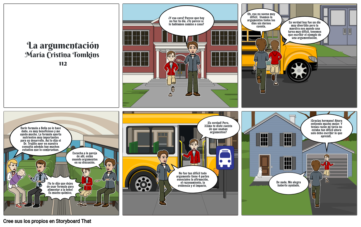 La argumentación Storyboard by 7c764338