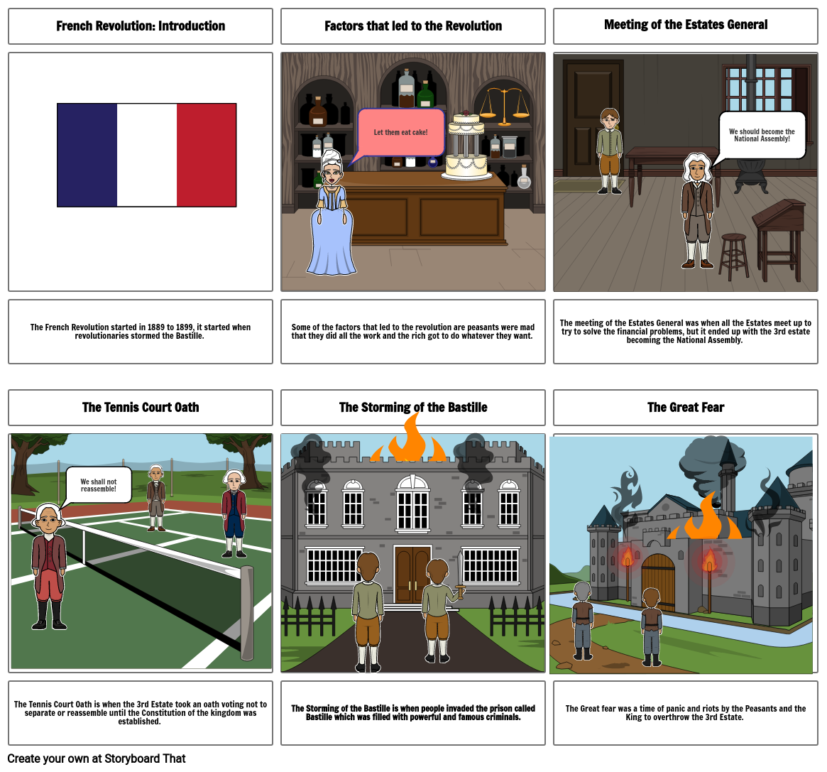 French Revolution: Part 1 Storyboard por 7cb1b715