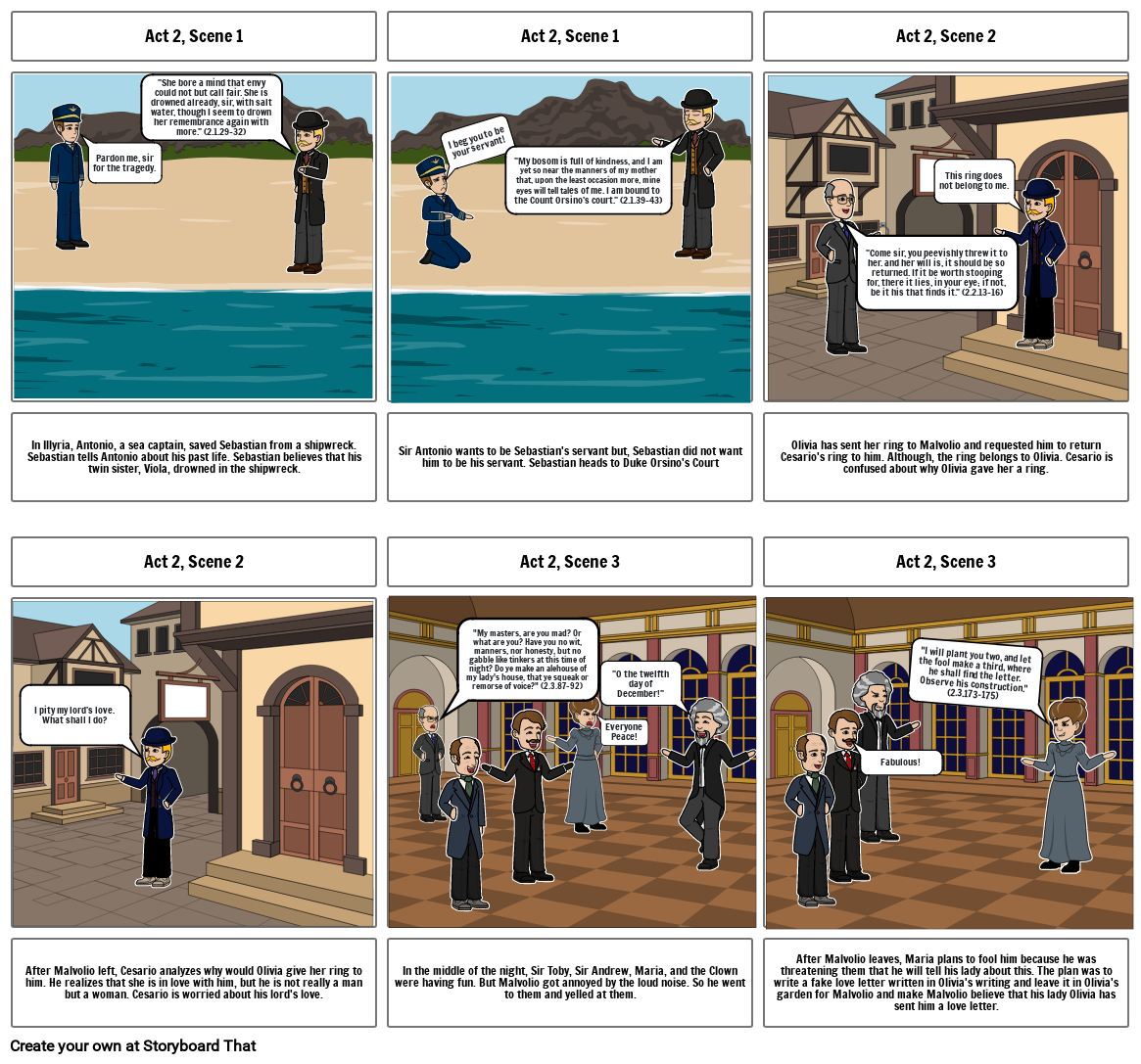 Twelfth Night Storyboard - Aparna B Storyboard