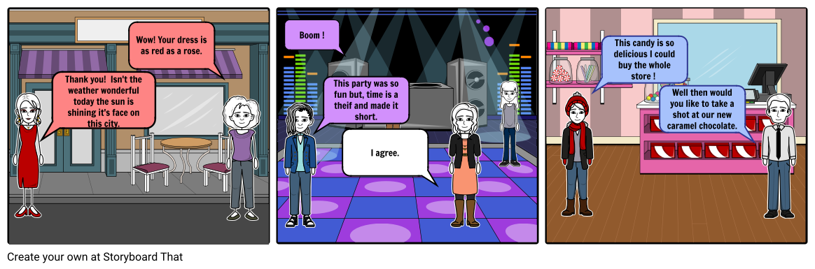 Figurative language comic strip. Storyboard by 7d09f782