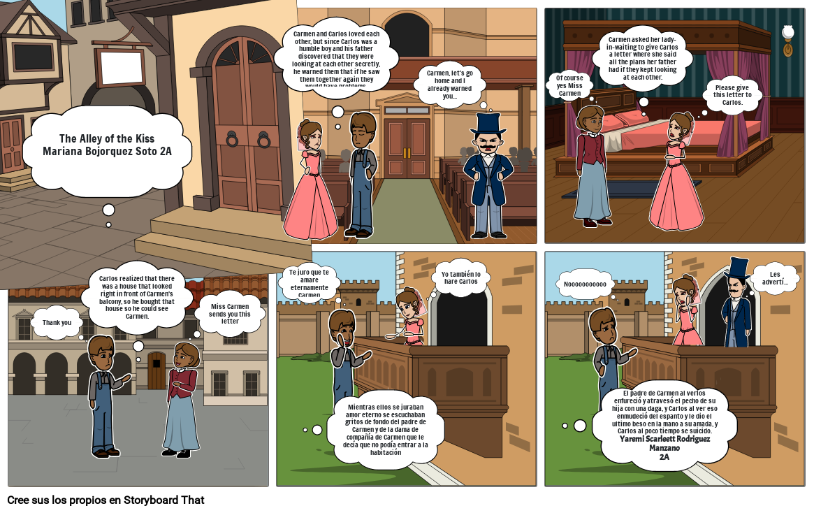 El callejón del beso Storyboard por 7db0b41f