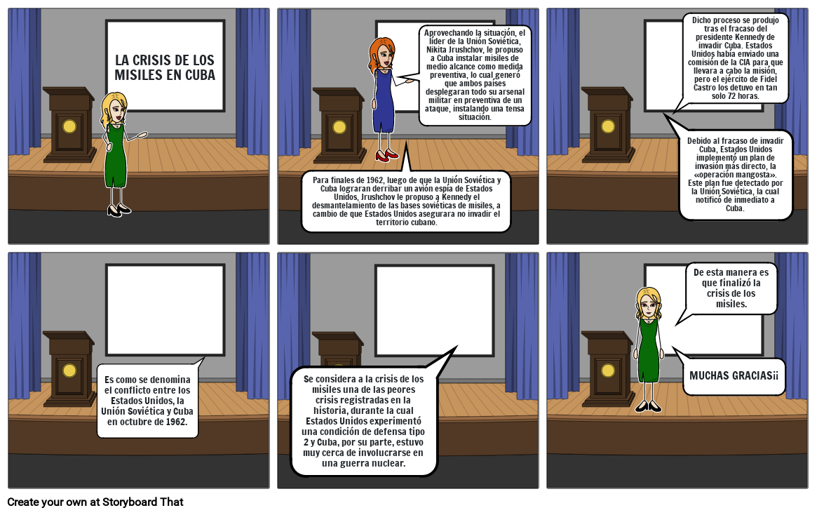 La crisis de los misiles Storyboard por 7dc221c7