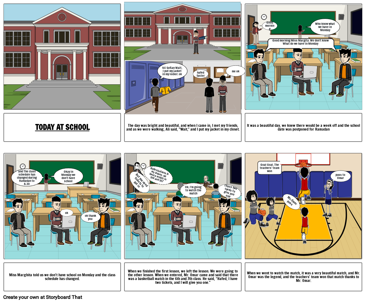 today at school Storyboard por 7e093cbb