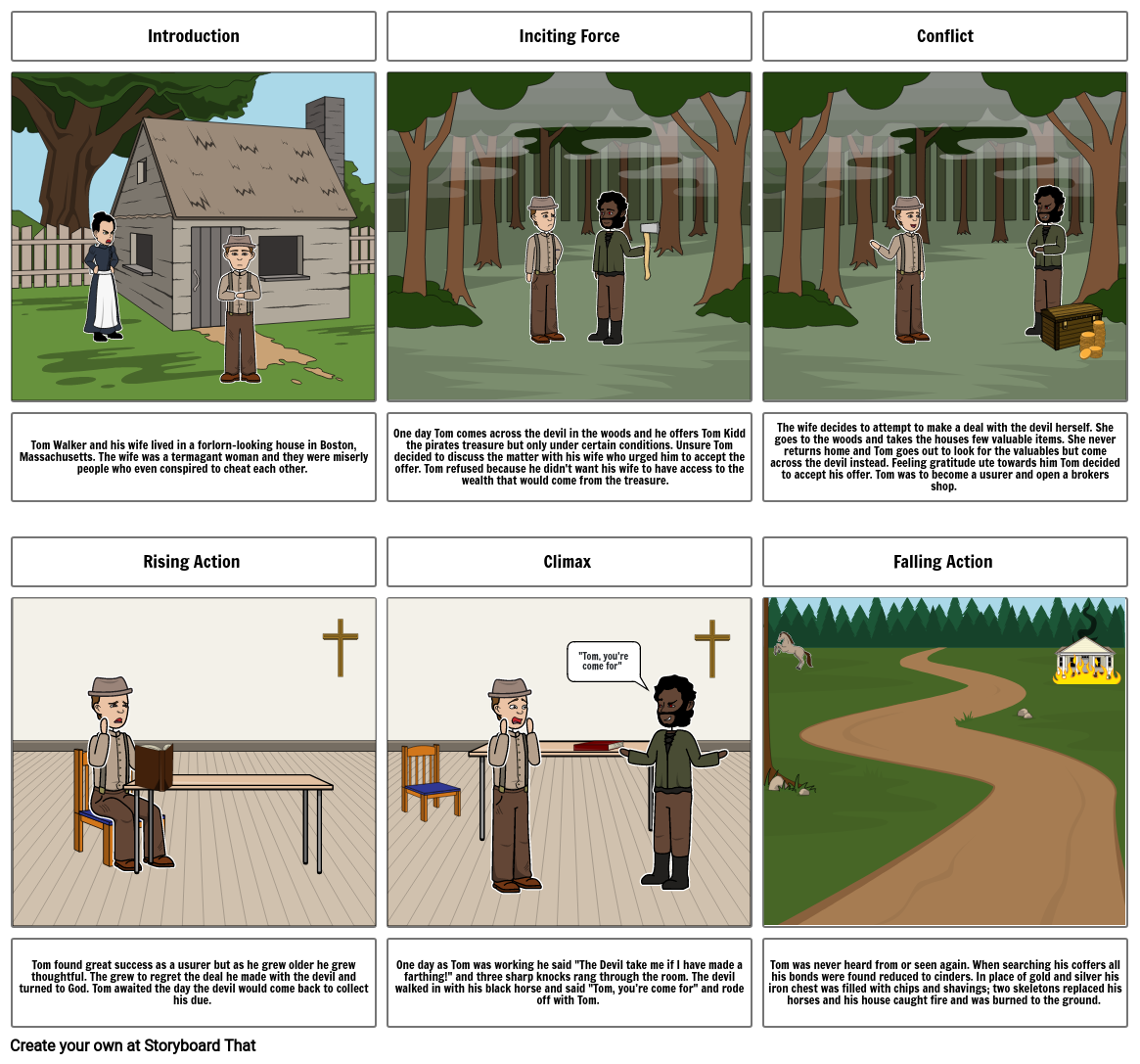 The Devil And Tom Walker Storyboard by 7e8177b6