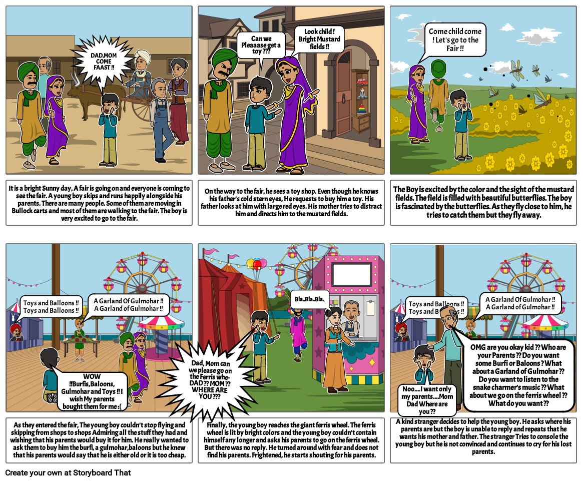 The Lost Child Comic Strip Storyboard by 7ed8e173