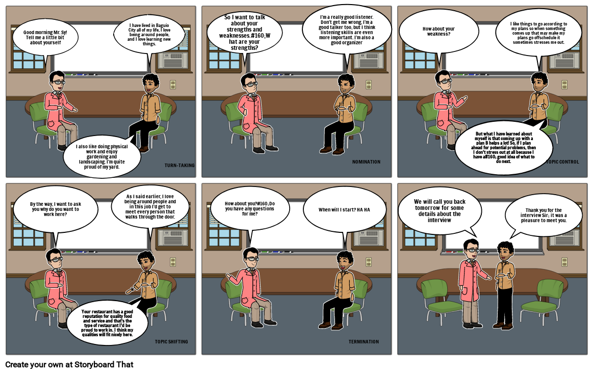 INTERVIEW Storyboard por 7f63d996
