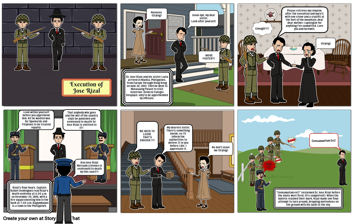 The Execution of Jose Rizal Storyboard Tarafından 7f949cfc