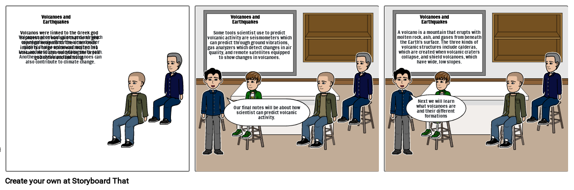 Earthquake and Volcanoes Storyboard by 8031a87c
