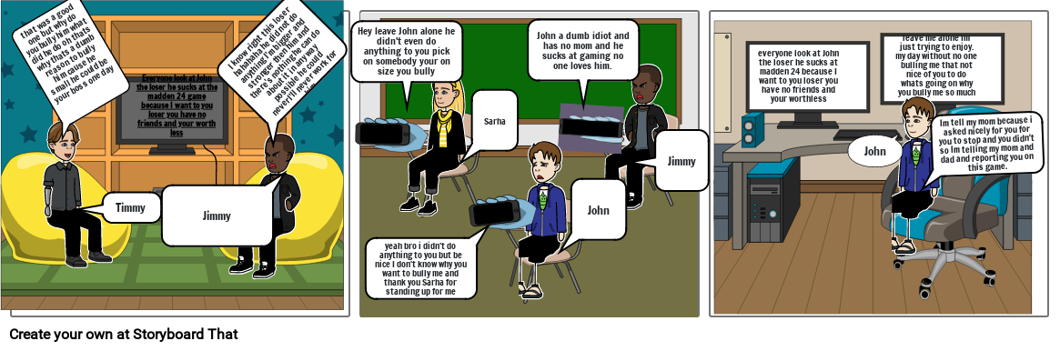 Anthony story on cyberbulling Storyboard par 80818e46