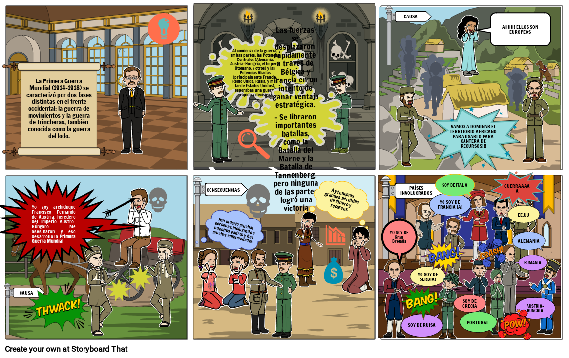 Primera guerra mundial Storyboard por 80a287a0