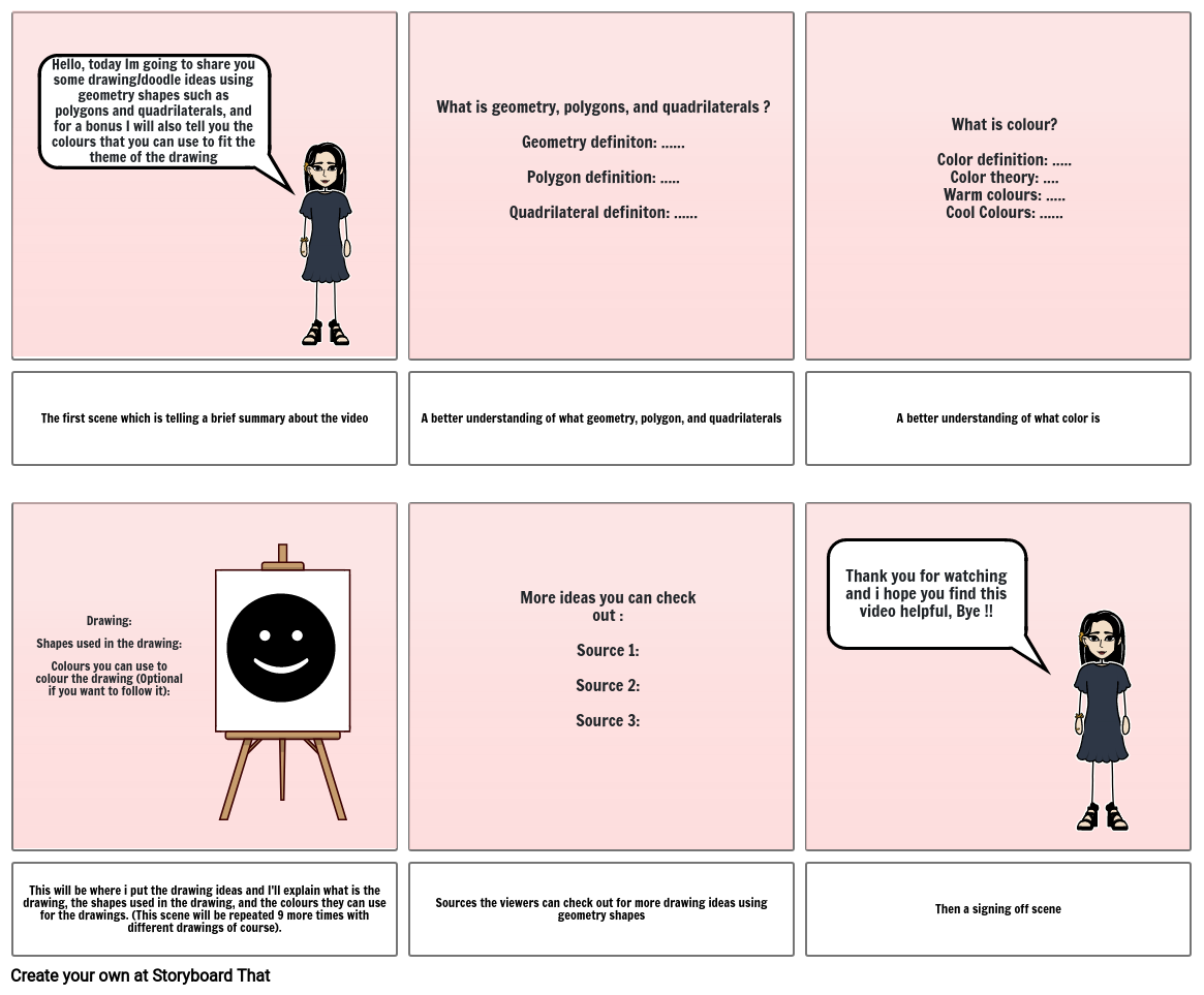 Math video storyboard planning Storyboard by 80bb03ee