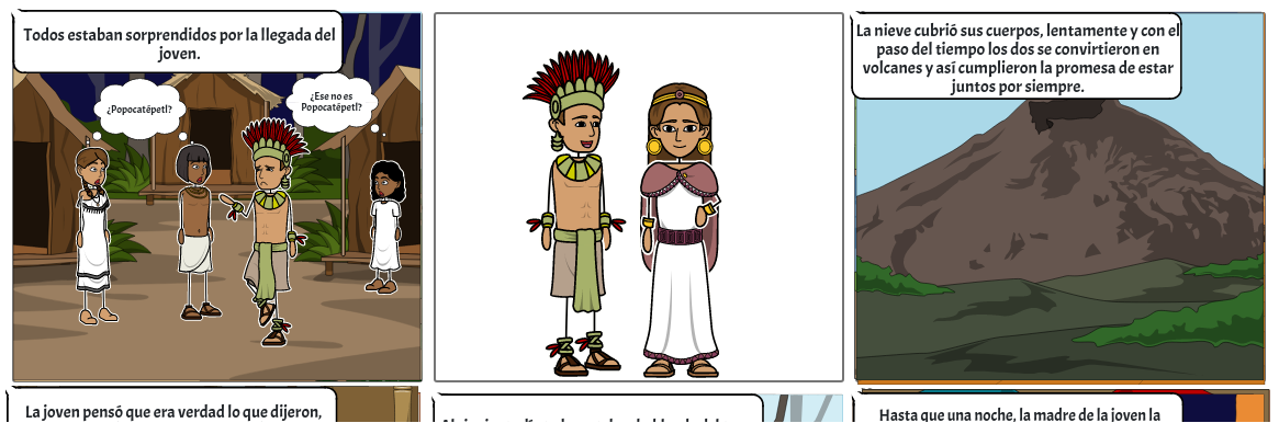 Popocatepetl e Iztaccihuatl Storyboard by 8144da53