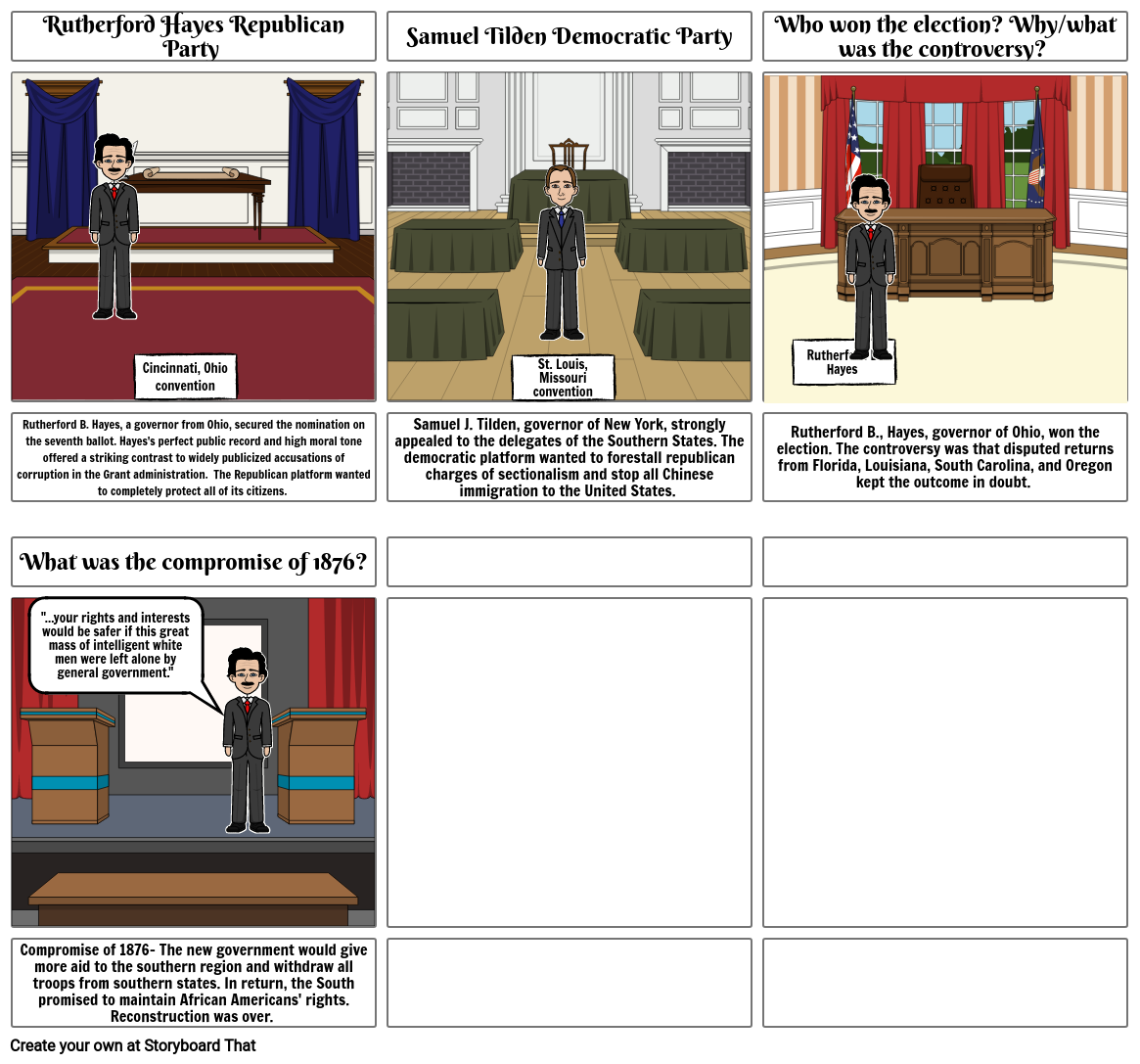 1876 presidential election Storyboard por 81aded0a