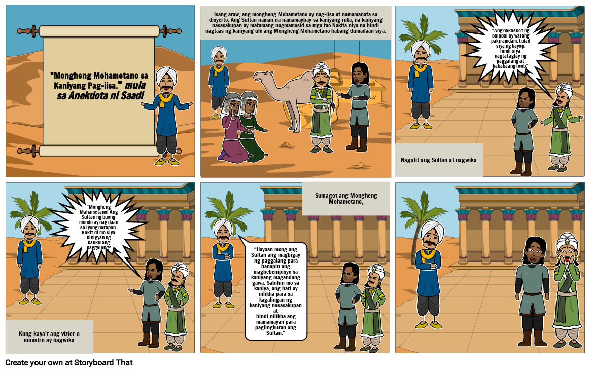 Mongheng Mohametano sa kaniyang pagiisa Storyboard