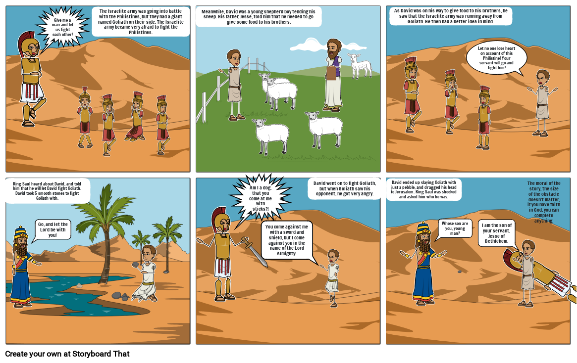 David and Goliath Storyboard Storyboard por 8204a5fa7d
