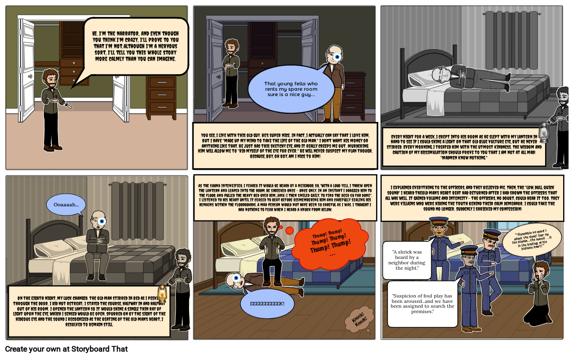 The tale tell heart Storyboard por 8245e5afd1