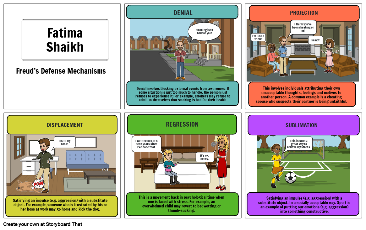 Defense Mechanism Comic Strip Storyboard af 8263bdb7