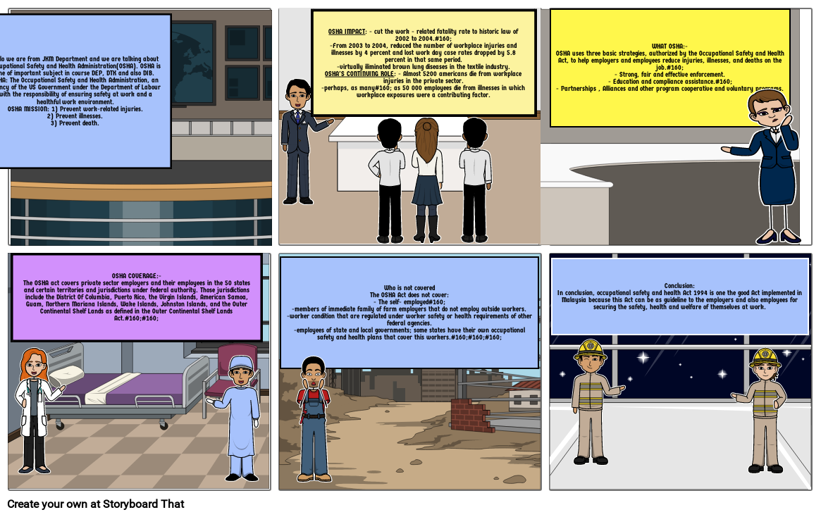TEAM 6 OSHA STORYBOARD Storyboard por 829ee248