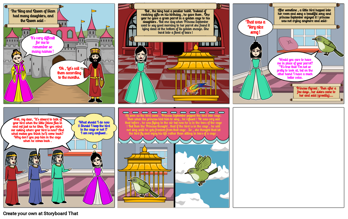 Princess September Storyboard por 82af653e